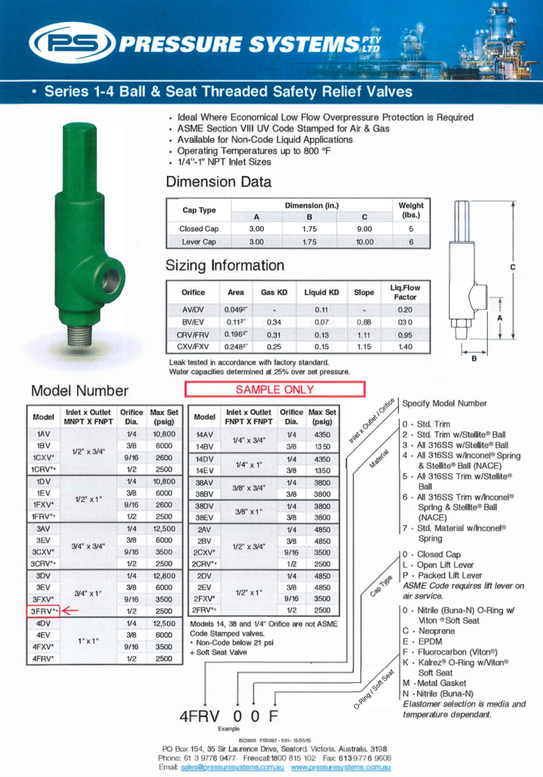 Relief Valve Size Calculation | Size Chart | ASME Requirements ...