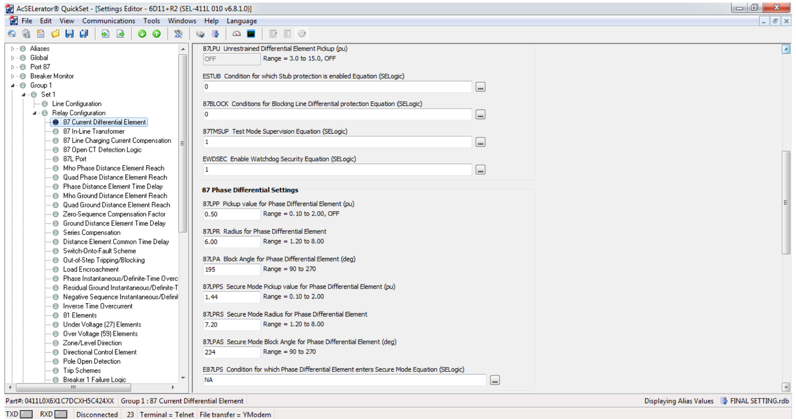 SEL411L Testing Procedure (Differential Line Protection) – PAKTECHPOINT